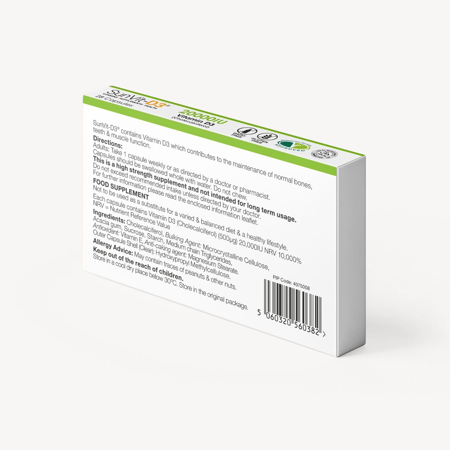 20,000iu Vitamin D3 Capsules | High Strength Vitamin D – SunVit-D3