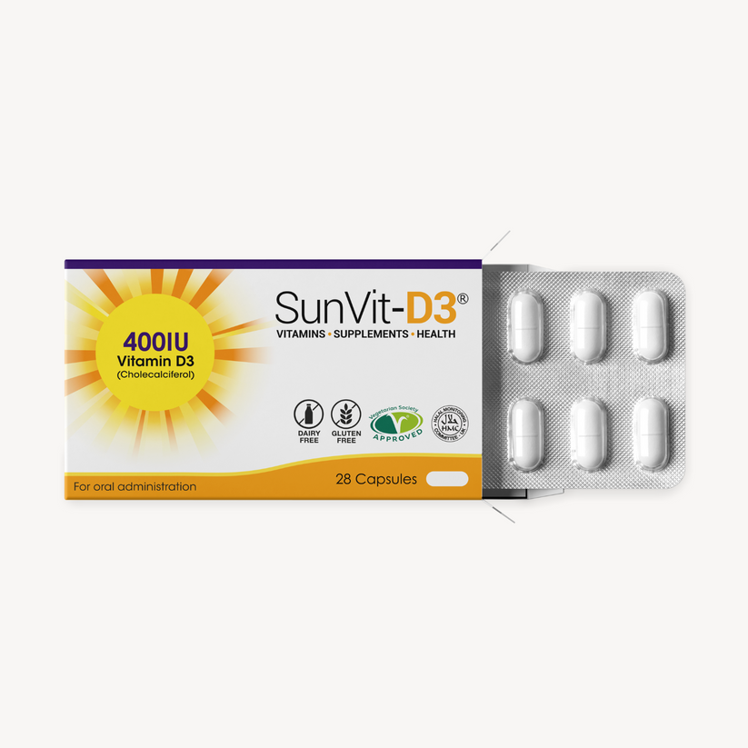 Recommended Daily Vitamin-D3 400iu Capsules | SunVit-D3