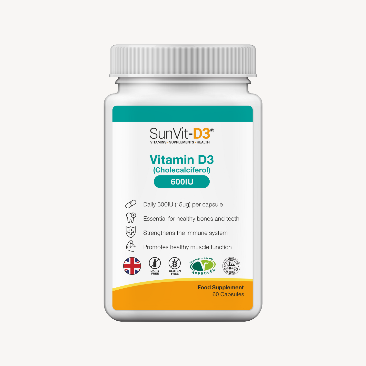 Buy Vitamin D3 600iu Capsules Online | SunVit-D3