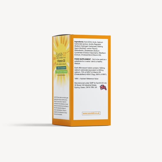 Lemon Flavoured Dissolvable Calcium and Vitamin D Tablets | SunVit-D3