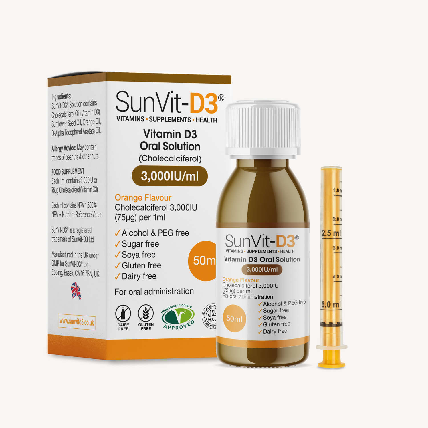 Buy Vitamin D3 Drops 3000iu For Kids Online | SunVit-D3