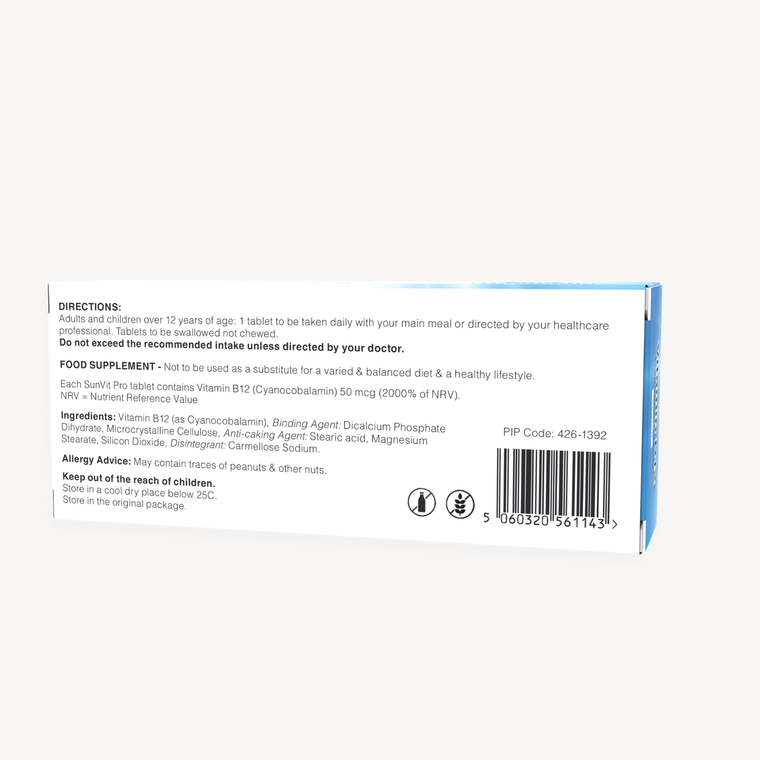 Vitamin B12 50mcg Tablets | Daily Cyanocobalamin Supplement – SunVit-D3