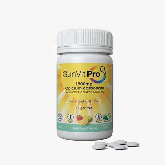 Calcium Tablets | Calcium Carbonate Tablets for Bones & Teeth – SunVit-D3