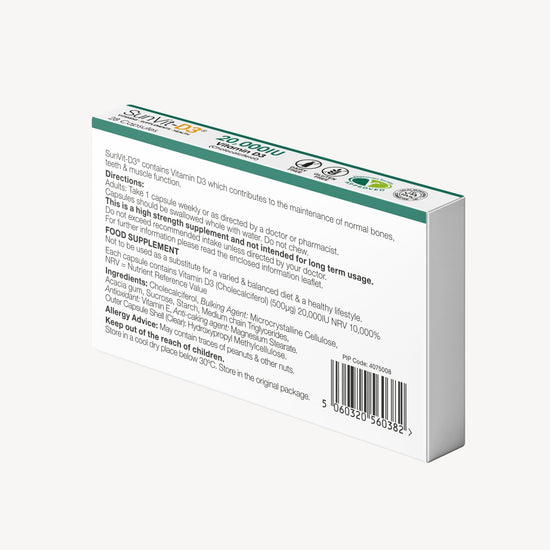 20,000iu Vitamin D3 Capsules | High Strength Vitamin D – SunVit-D3