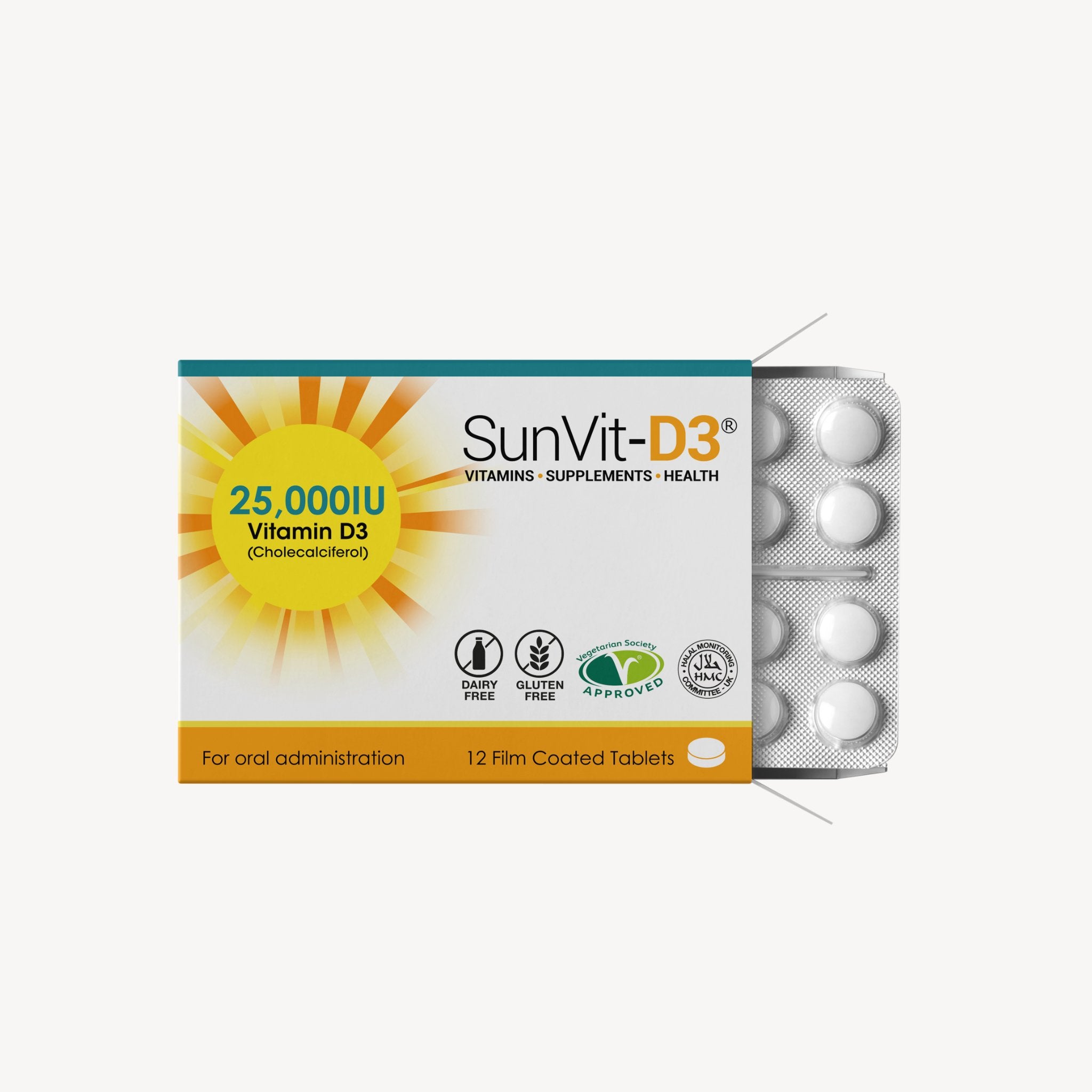 25,000iu Vitamin D3 Tablets | High Strength Vitamin D – SunVit-D3