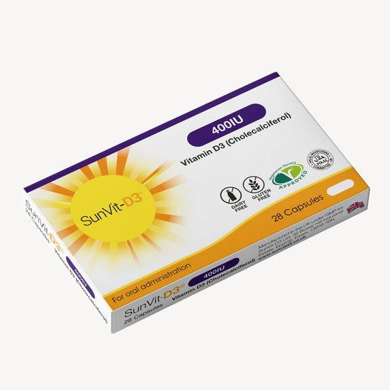 Recommended Daily Vitamin-D3 400iu Capsules | SunVit-D3